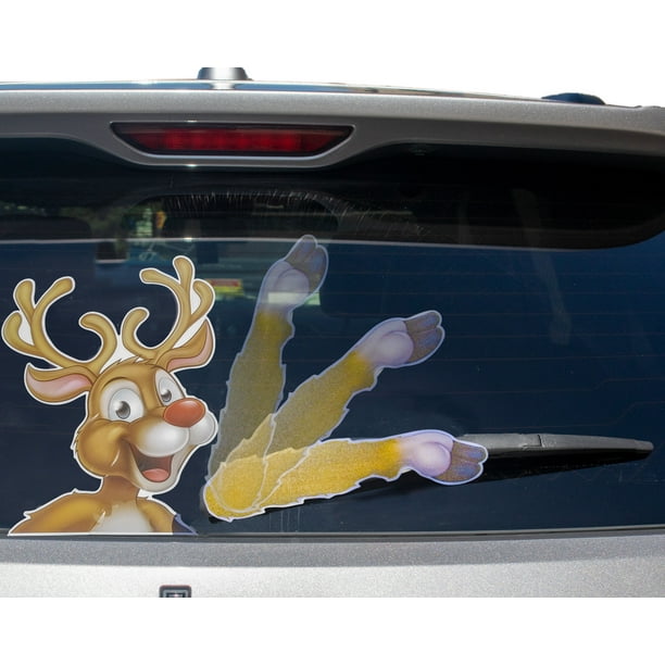 Rear Vehicle Car Window Animated Moving Wiper Blade Tag Decal Sticker ...