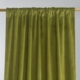 ANYWAY.GO Olive Velvet Curtains 96 inches Thermal Insulated Window ...