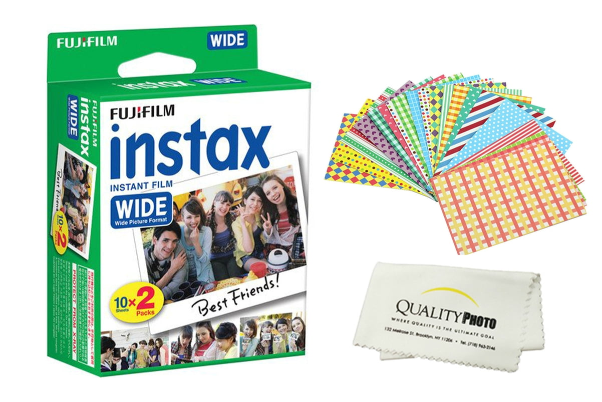 Fujifilm INSTAX Wide Instant Film 2 Pack - 20 SHEETS - (White) For ...