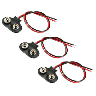 4pcs DC 9V Battery Clip T-Type Buckle Connector Wire 10cm Long ...