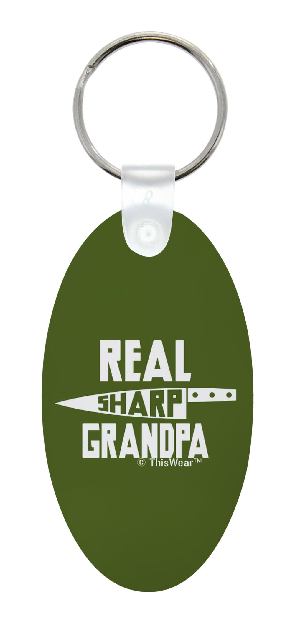 ThisWear Fathers Day Keychain for Grandpa Real Sharp Grandpa Knife Pun ...