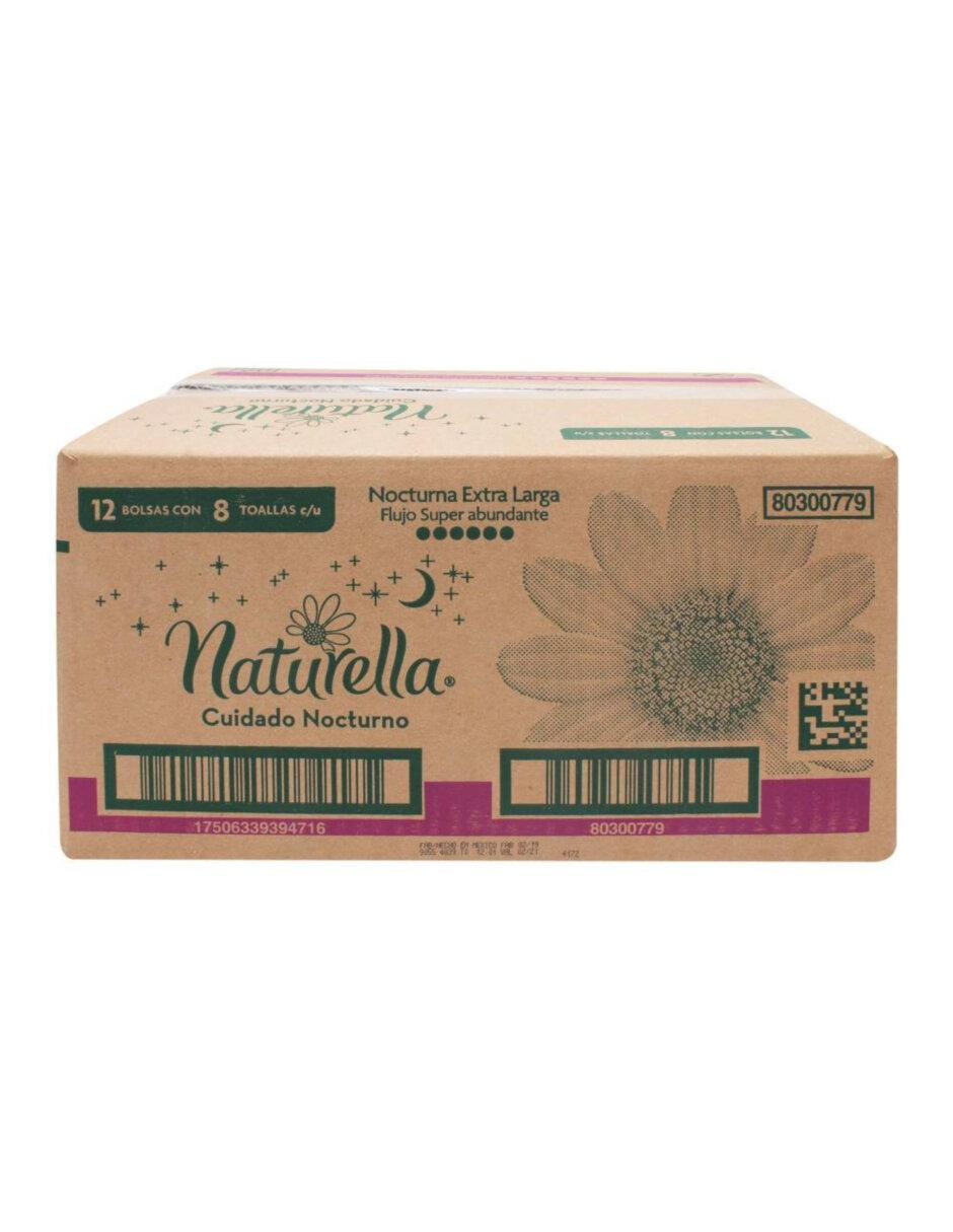 Pack de 12 Toalla Femenina Naturella Nocturna Alas 8 pzas Naturella Nocturna alas | Walmart en línea