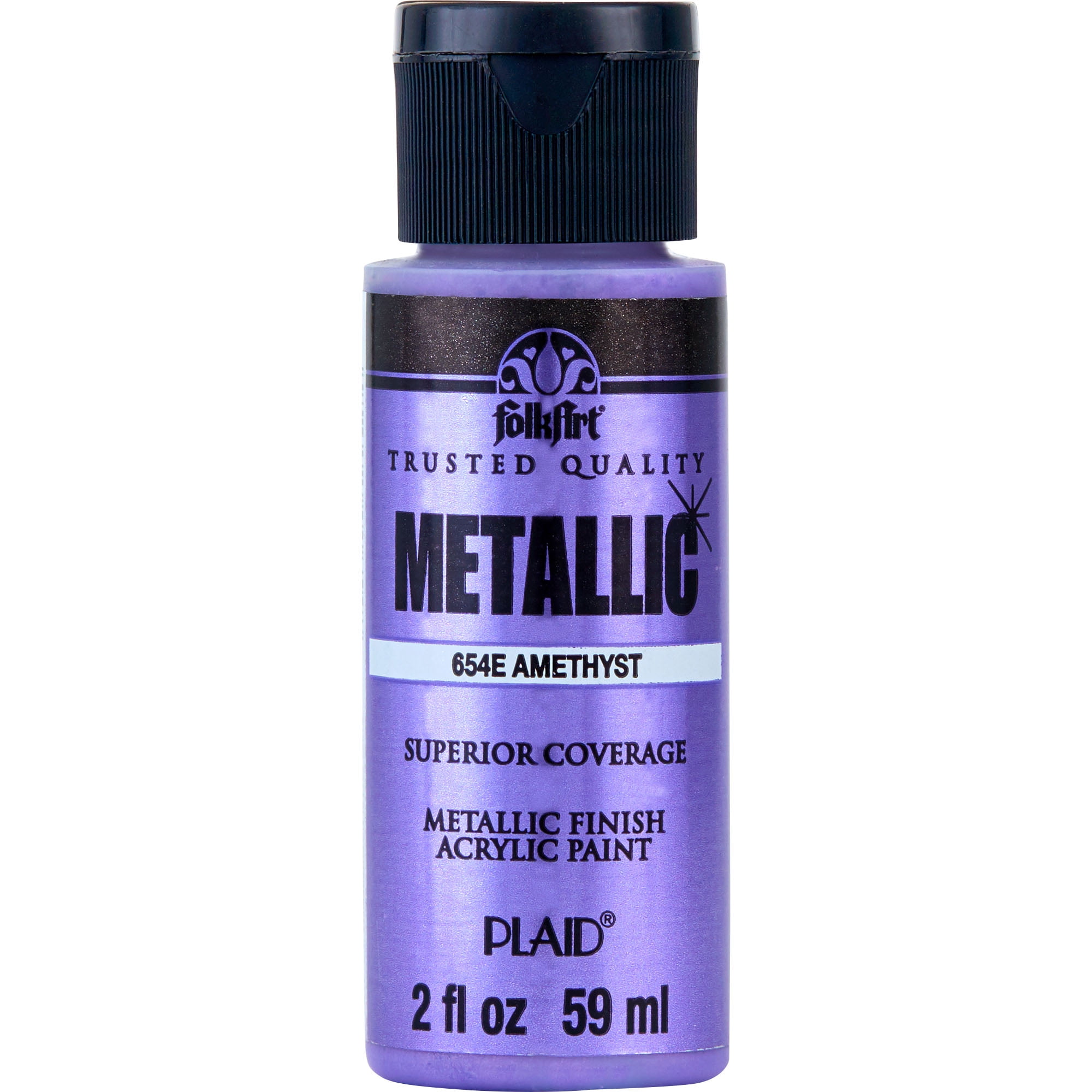 Buy FolkArt Metallic Acrylic Craft Paint, Amethyst, 2 fl oz Online at ...
