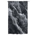 Abstract Art Sheer Curtains 108 Inch Long 1 Panel Dark Gray Marble ...