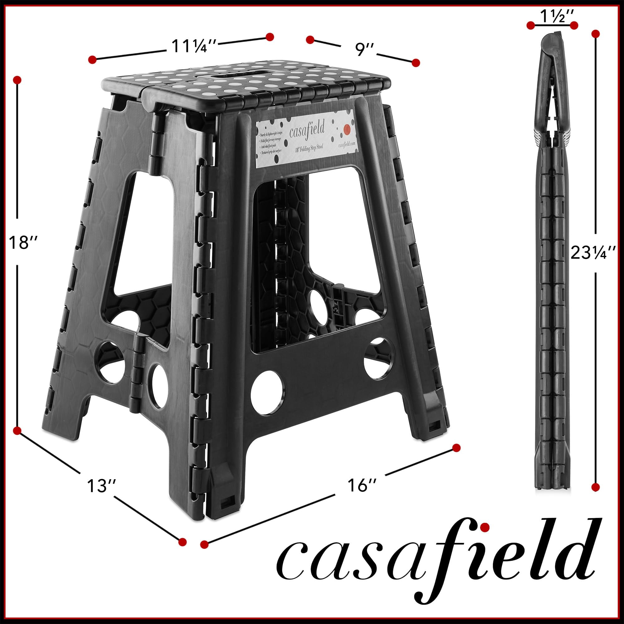 Click here for Casafield 18 Folding Step Stool With Handle Black... prices