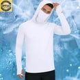 cfhntfmh Men's Long Sleeve Sun Protection Shirts with Hooded Upf 50 ...