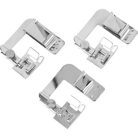Sewing Machine Accessories, 3 Pcs Wide Rolled Hem Foot Set Anti Rust ...