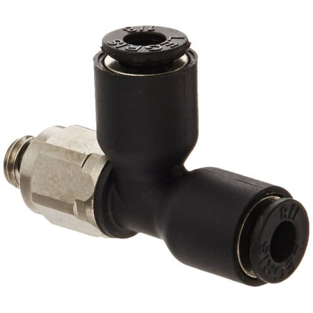 Legris 3103 53 20 Nylon & Nickel-Plated Brass Push-to-Connect Fitting, Run Tee, 1/8" Tube OD x ...