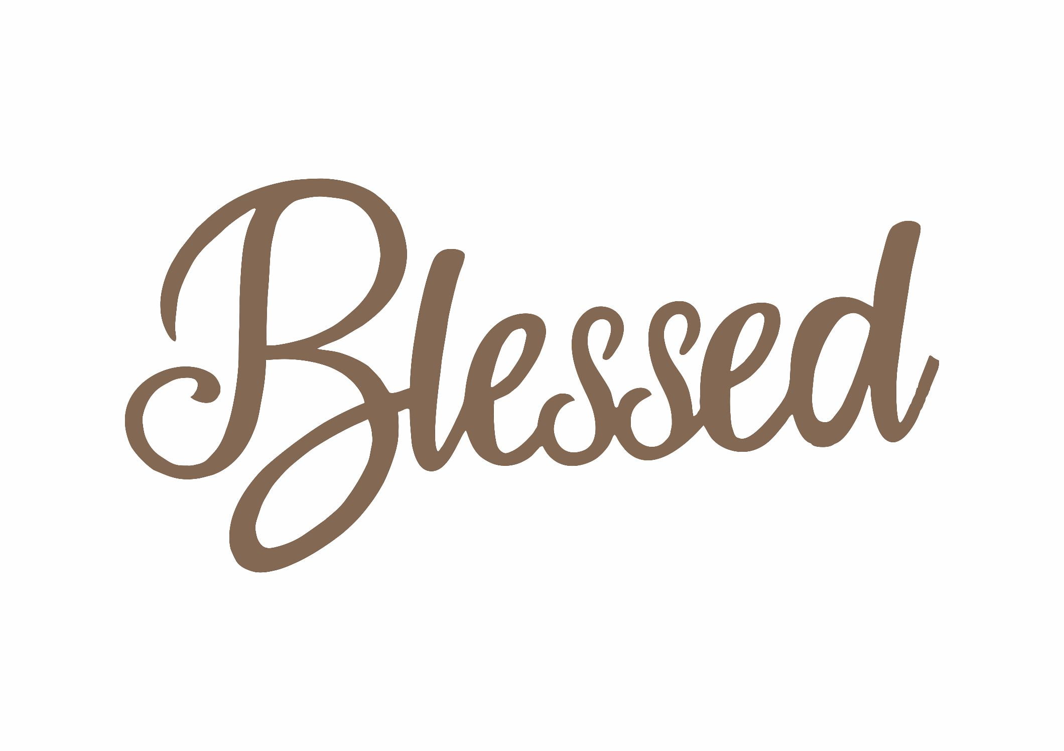 Precision Metal Art Blessed Script Metal Laser Cut Wall Art-Finish ...