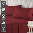 Pizuna 400 Thread Count Cotton Queen Sheets Set Rio Red 100 Long