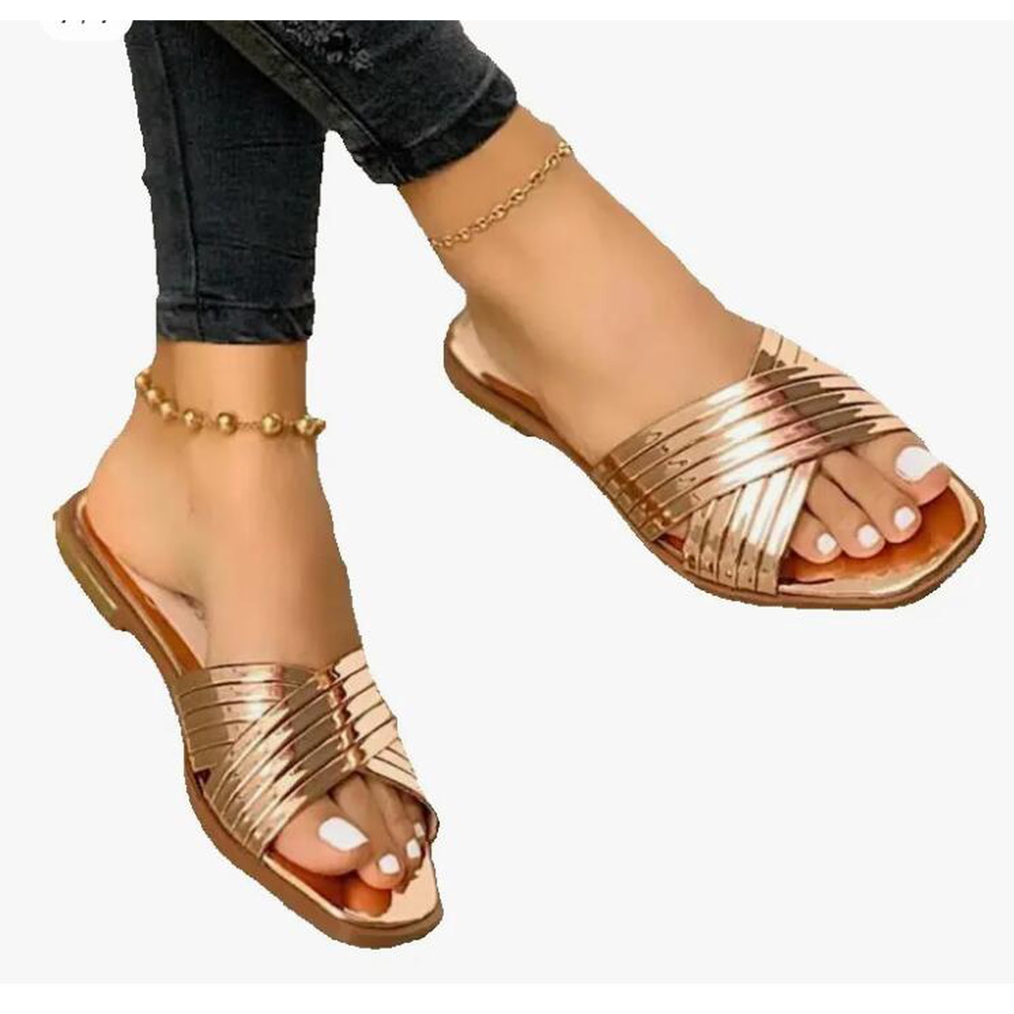 Click here for Unbranded Women Flip-Flop Flat Sandal Plus Size Sh... prices