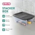 Sterilite 16 Qt Clear View Bins Box, Stackable Plastic Storage ...