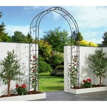 Plow & Hearth Montebello Outdoor Safe Iron Garden Arbor with Intricate ...