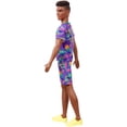 Barbie Ken Fashionistas Doll #162 with Rooted Brunette Hair & Purple ...