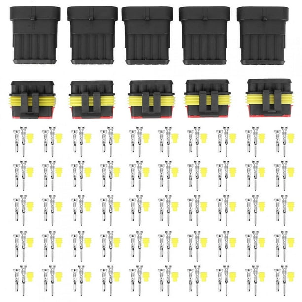 5 Set 5 Pin Way Waterproof Electrical Connector Car Wire Connector Plug ...