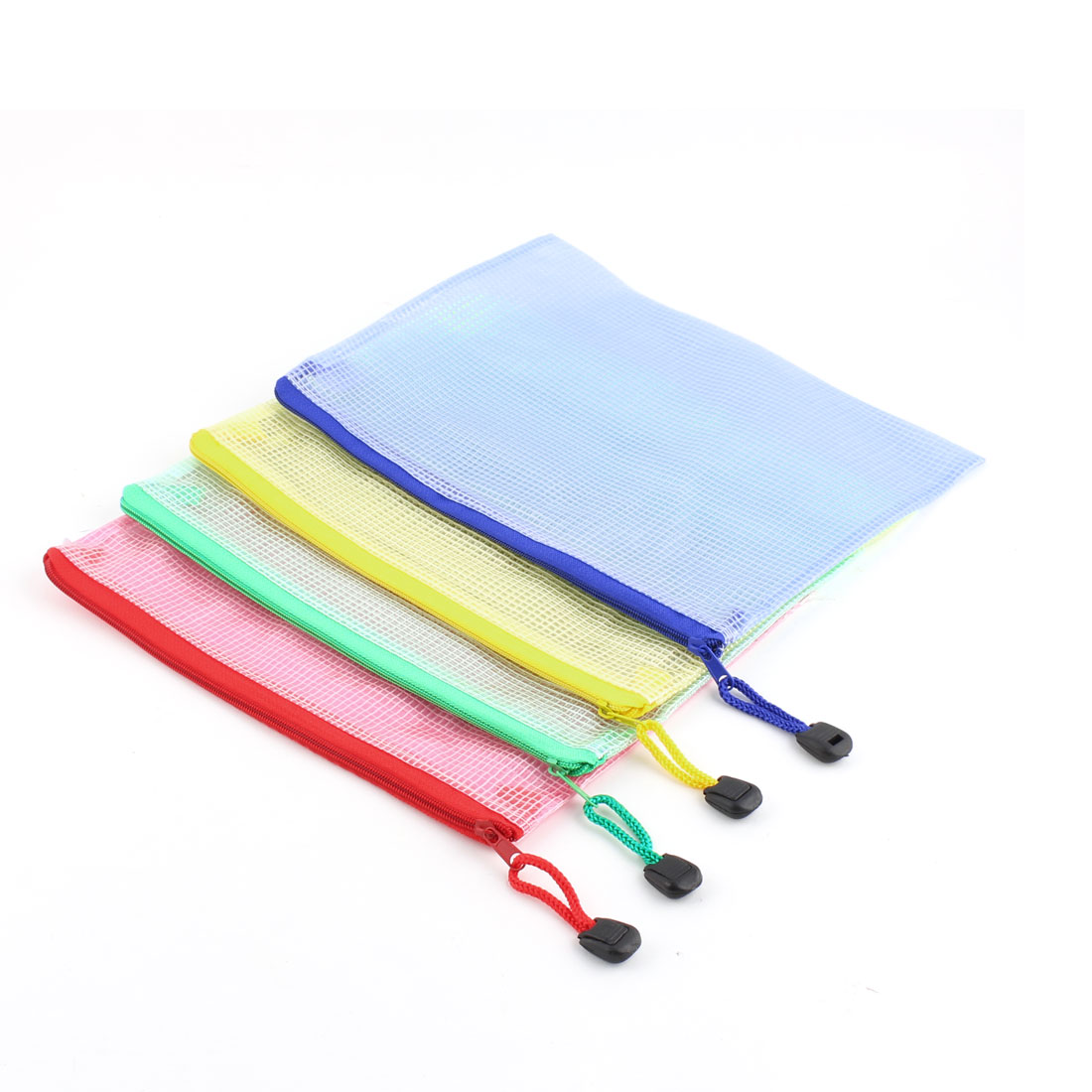 School Office A5 Document Paper Work File Zipped Folder Holder Bag 4pcs ...