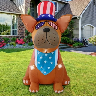 4.5 ft. L Christmas Yard Inflatables Peanuts Snoopy In Airplane Scene ...