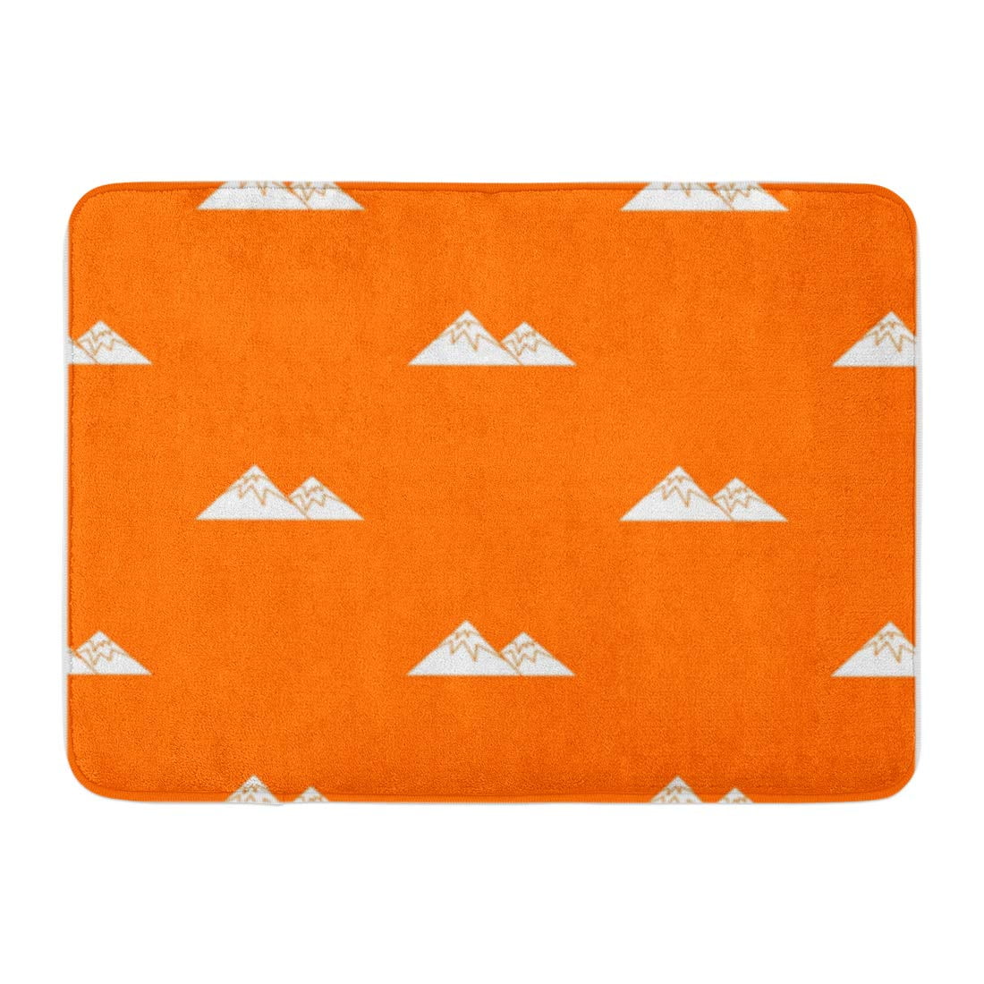 SIDONKU Blue Swiss Alps Pattern in Orange Color for Any Doormat Floor ...