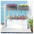 20 Inch Railing Flower Pots 2 Pack, Hanging Planters with Hooks ...