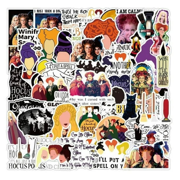 Hocus Pocus Themed Set of 50 Assorted Stickers Decal Set - Walmart.com
