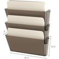 deflecto Unbreakable Wall File Set, Letter, Three Pocket, Smoke ...
