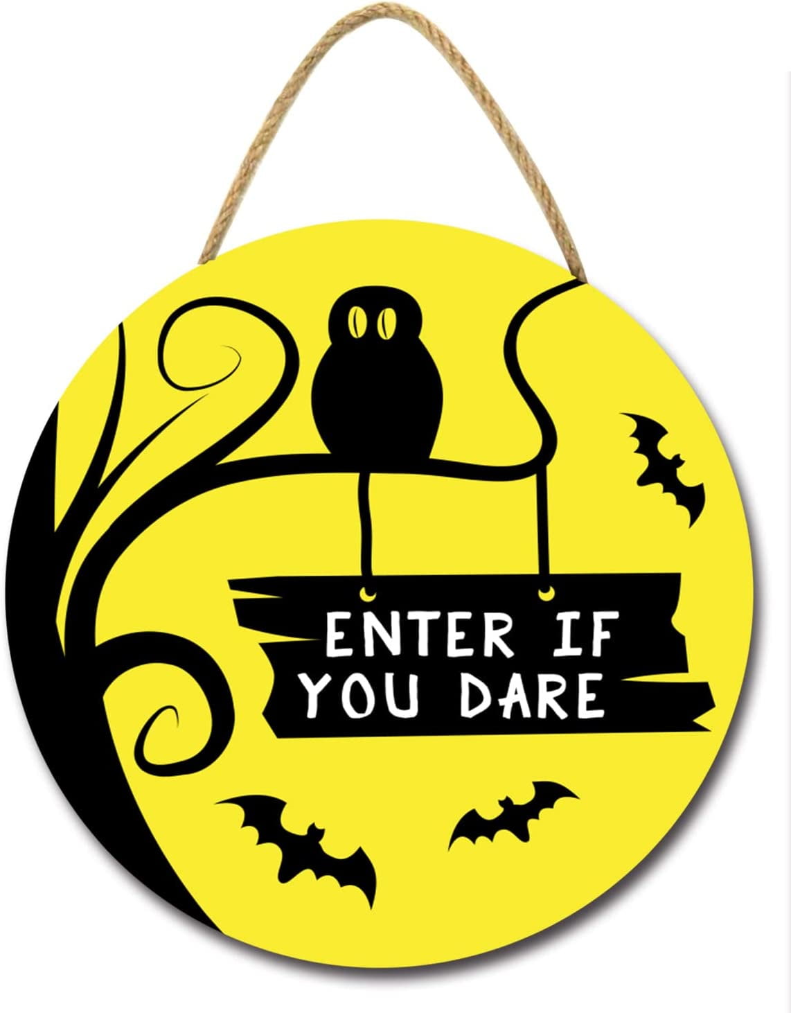 Eveokoki 11" Enter If You Dare Halloween Decoration Halloween Sign for ...