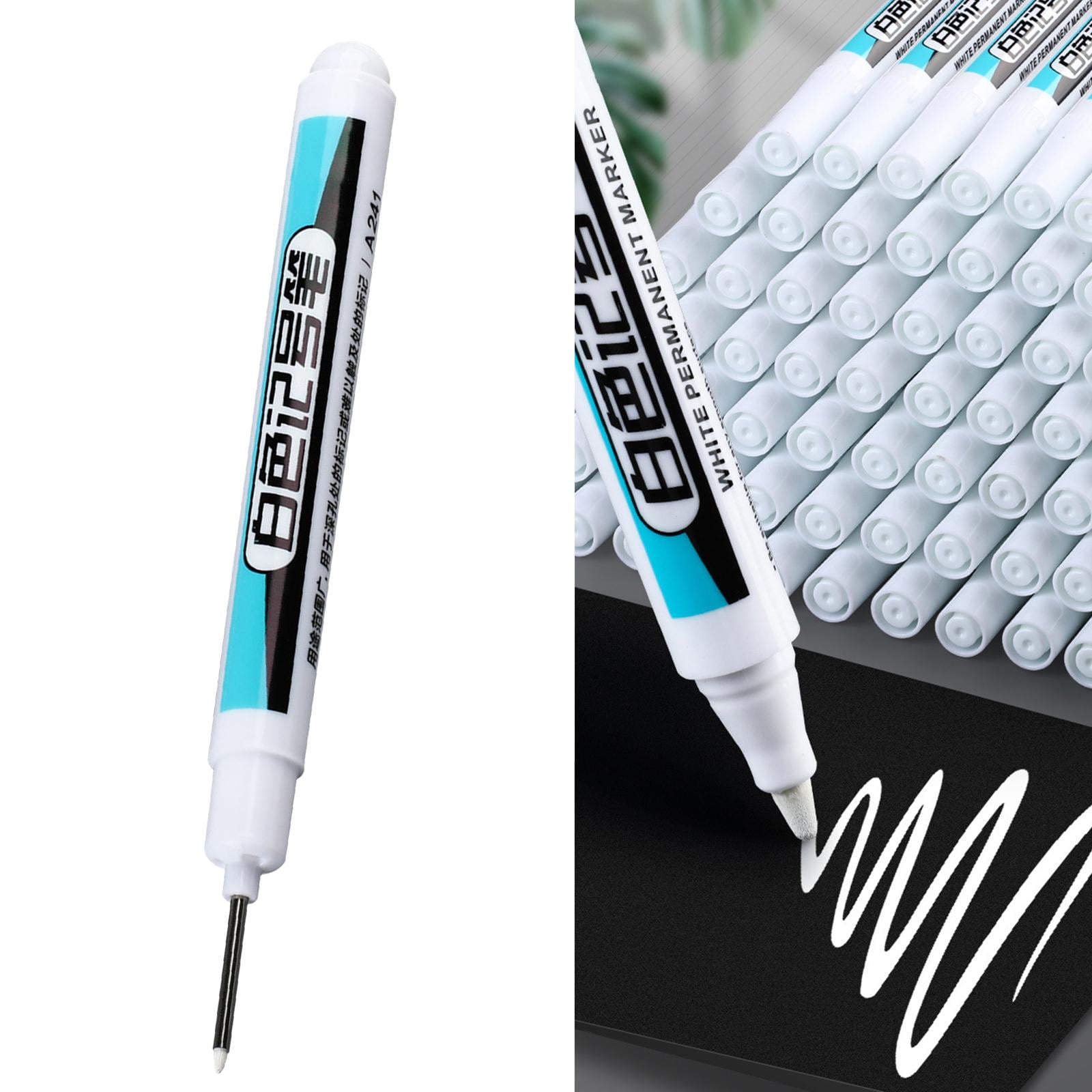 Multipurpose White Markers Paint Pen Carpenter DIY Crafts Marking Tool ...