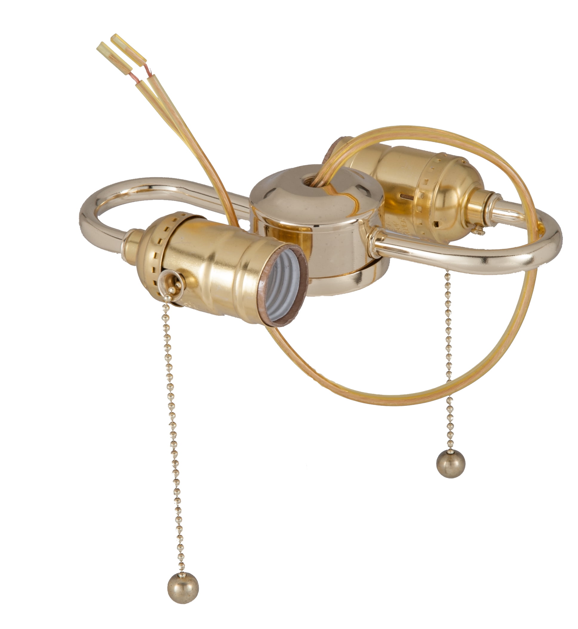 B&P Lamp® 2-Light S Type Cluster Body with Pull Chain Sockets (Gold ...