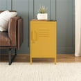 RealRooms Shadwick Metal Locker Style End Table, Bedside Nightstand ...
