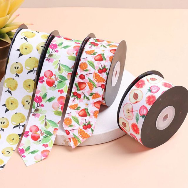 Ribbon Double Side DIY Fruit Patterns Hair Bows Crafts Handmade Ribbon ...