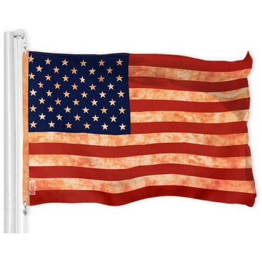 g128 us american pleated fan flag | 3x6 ft | embroidered 210d bunting ...