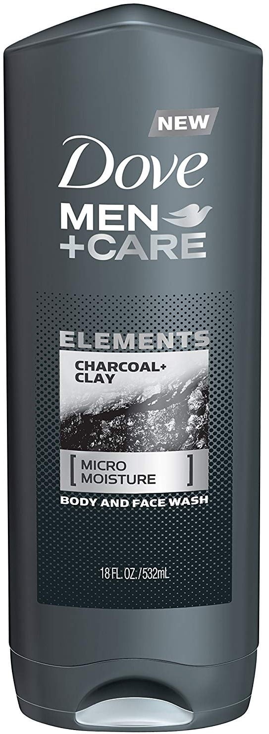Dove Men+Care Elements Body & Face Wash, Charcoal & Clay 18 oz (Pack of ...
