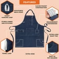 OPUX Chef Apron, Unisex Kitchen Apron with Pockets, Heavy Duty Canvas for Cooking, BBQ, Baking ...