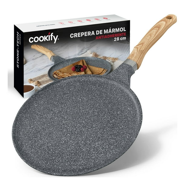 Sartén Crepera Cookify de Mármol Antiadherente 28 cm Color Gris. deal ...