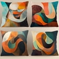4-Piece colorful wavy striped pillowcase, using stunning holiday home ...