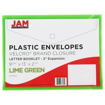 JAM Plastic Hook and Loop Envelopes, 9.8" x 13" x 1", 12 Per Pack ...