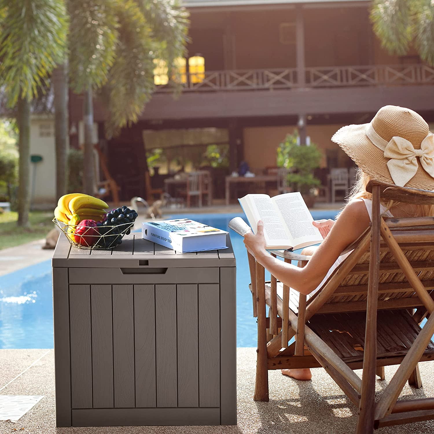 Click here for Dextrus 31 Gallon Outdoor Resin Deck Box  Waterpro... prices