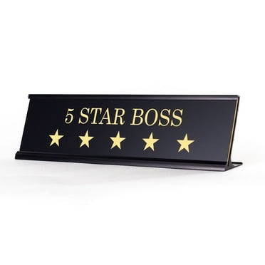 All Quality Yes I'm The Boss - Black Name Plate for Boss - Walmart.com