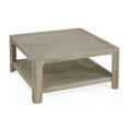 Christopher Knight Home Square Coffee Table With Storage, Light Ash ...