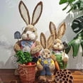 【35cm Straw Rabbit】Handmade Craft Home Decoration Rustic Style Vintage ...