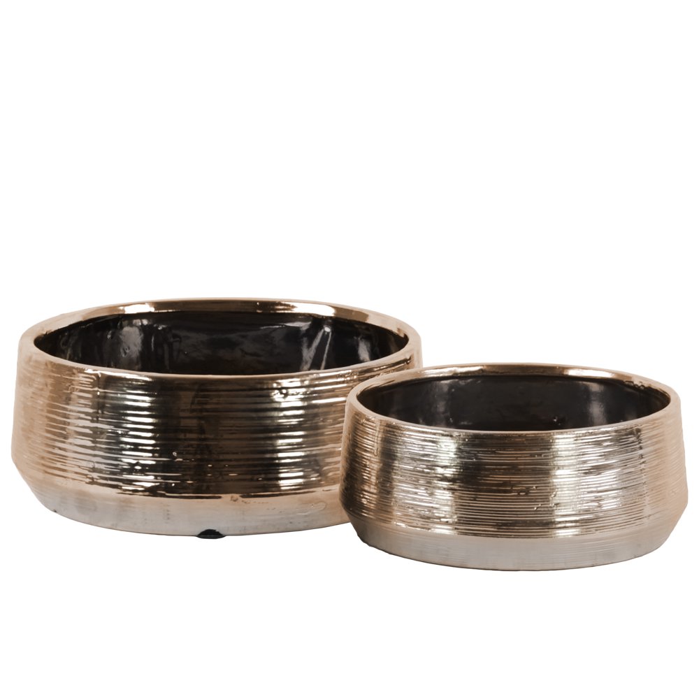 Urban Trends Collection: Ceramic Pot Polished Chrome Finish - Walmart ...