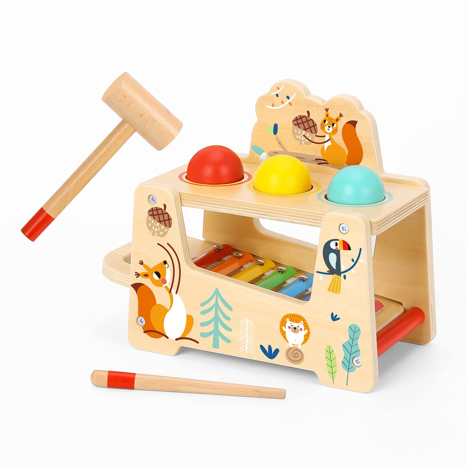 Click here for Tookyland Pound And Tap Bench Wooden Toys - Toddle... prices