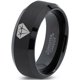 Tungsten Diamond Gemstone Adamantine Isometric Crystal Band Ring 8mm ...
