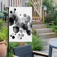Abstract Ink Garden Flag 28x40 Inch Black Ink Splatter Bubbles Drops ...