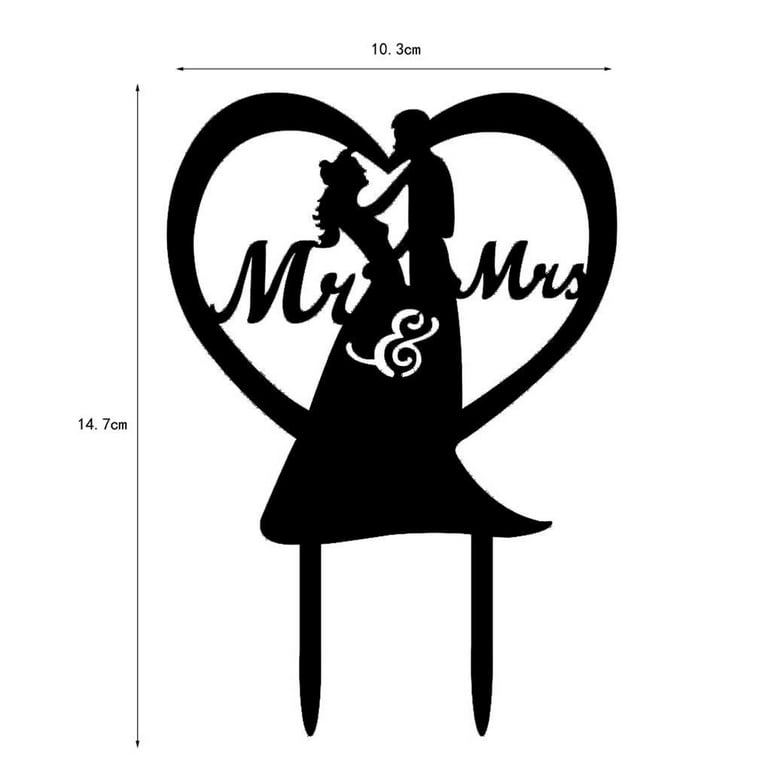 Black And White Wedding Cake Toppers