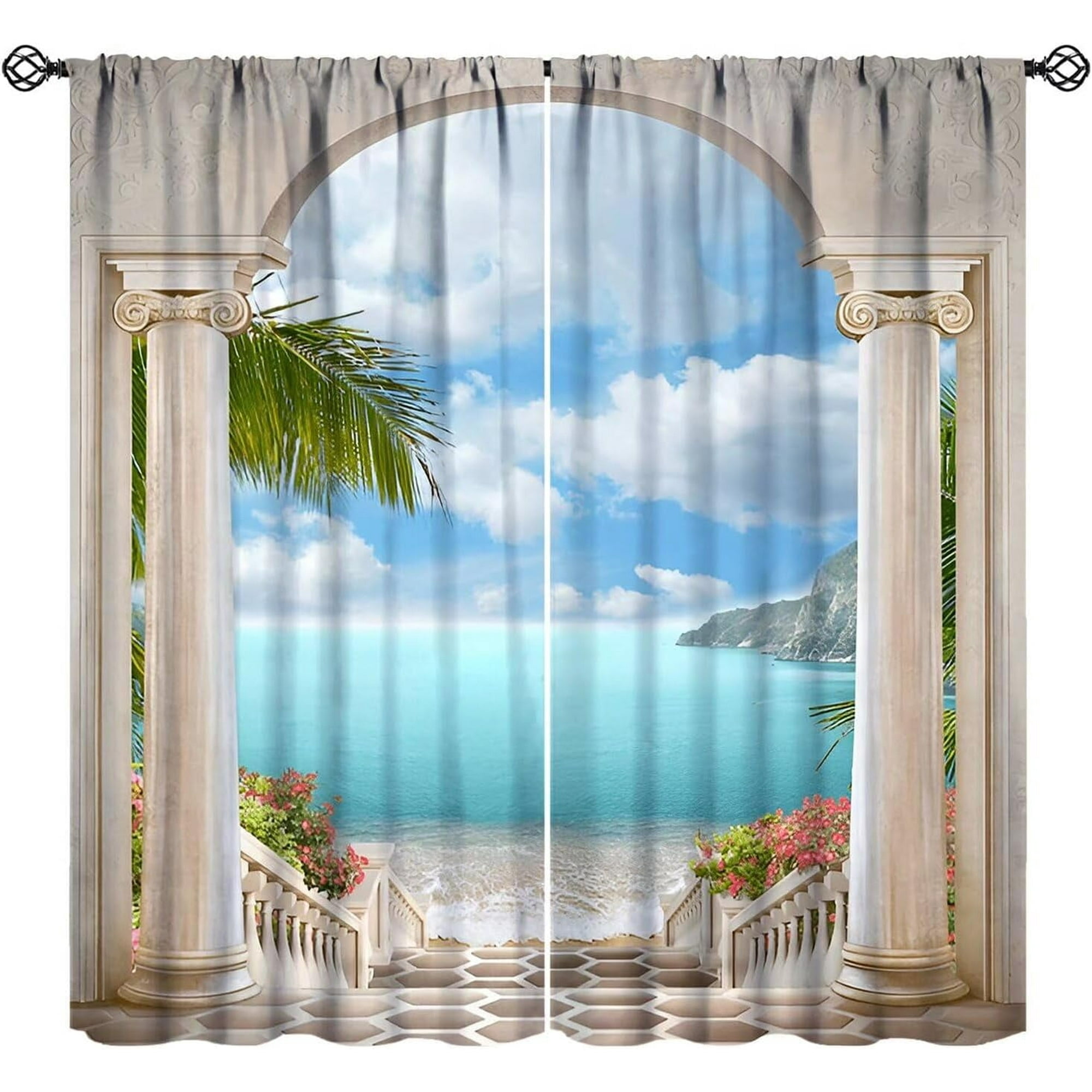 Click here for Ktujyum Landscape Curtains Nature Scenery Theme Wi... prices