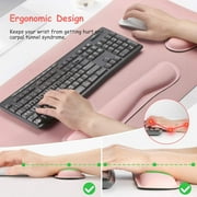 Wrist Rest and Desk Pad,Wrist Support Ergonomic Raised Memory Foam, Non ...