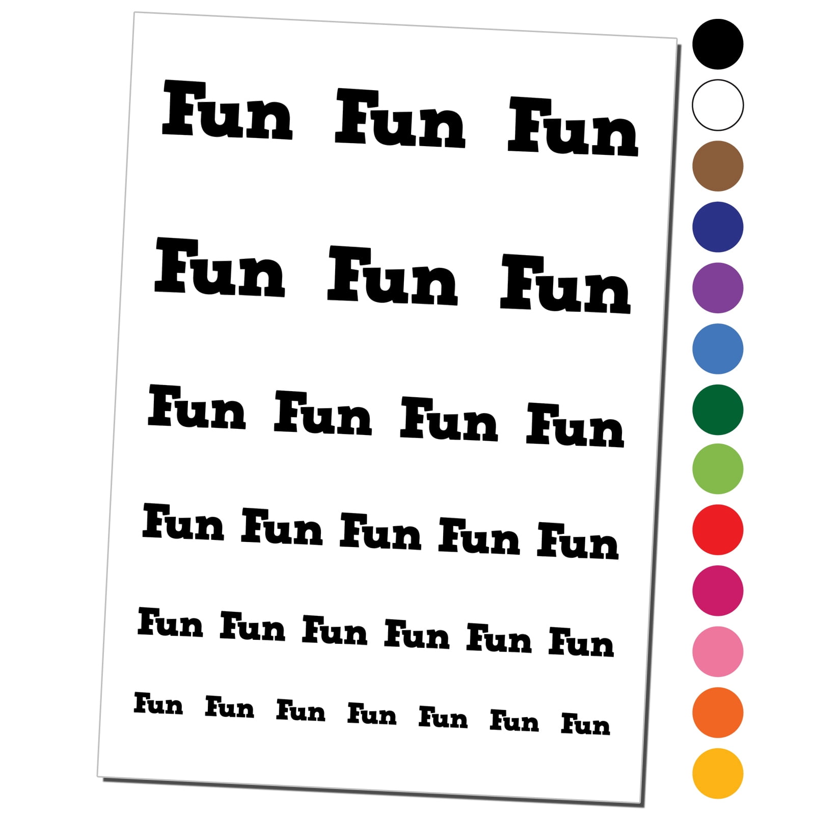 Fun Text Water Resistant Temporary Tattoo Set Fake Body Art Collection ...