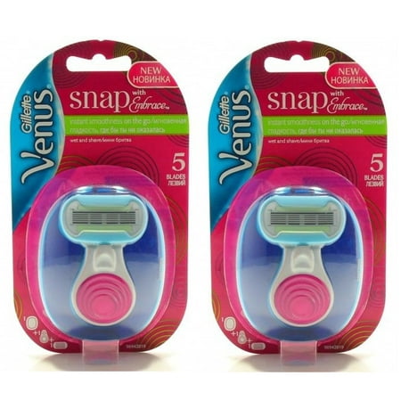 Gillette Venus Snap Razor with Embrace Refill Blade (Pack of 2 ...