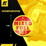 Mixed Gas Sticker 50:1 - Fuel Identification Label by Fuel Stickers | 1 ...